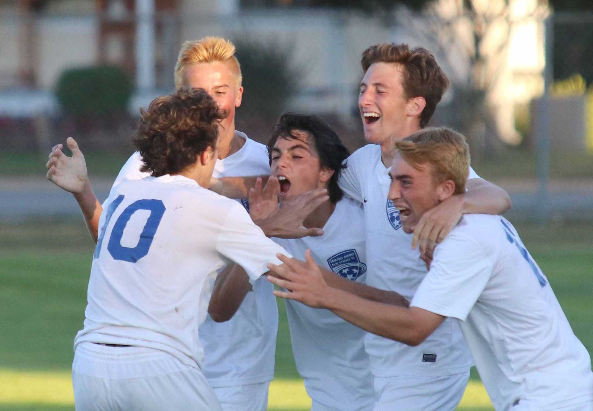 Aidan Rice scores twice in Saratoga boys' soccer victory