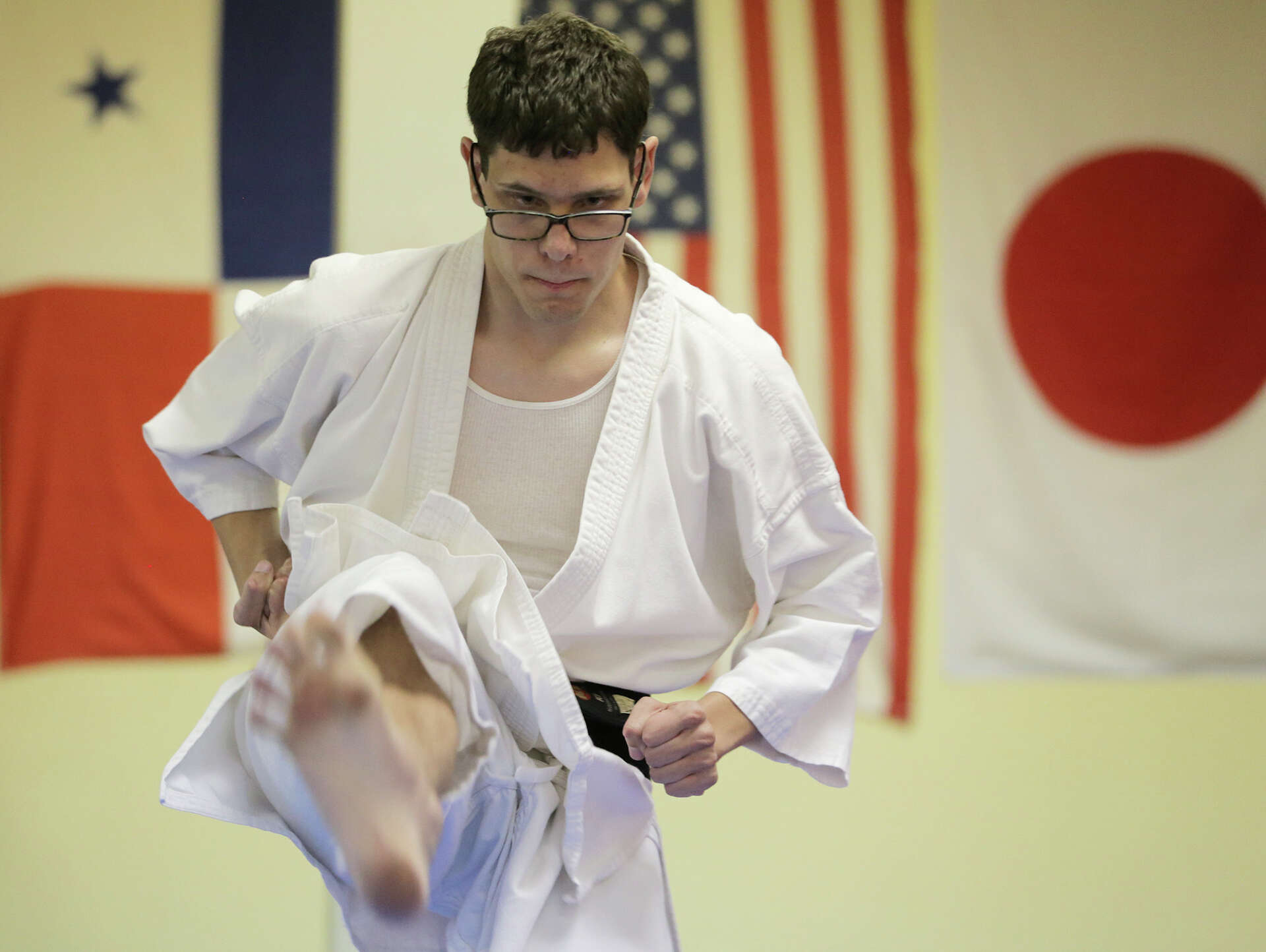 He's got the chops: 21-year-old with autism earns second-degree karate ...