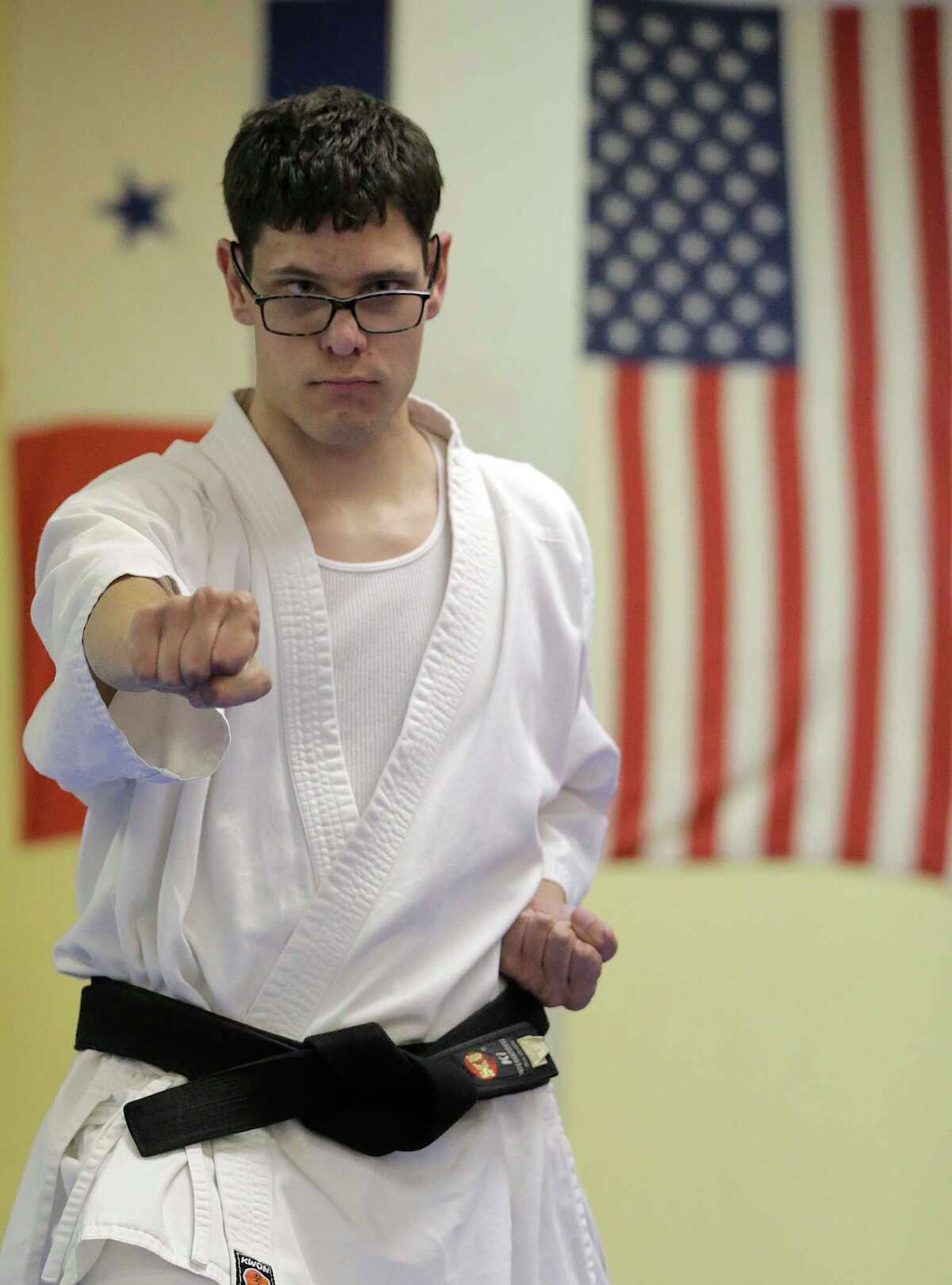 He's got the chops: 21-year-old with autism earns second-degree karate ...