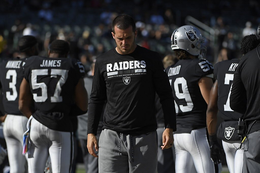 Raiders’ Del Rio on Carr: 'He's ready to play'