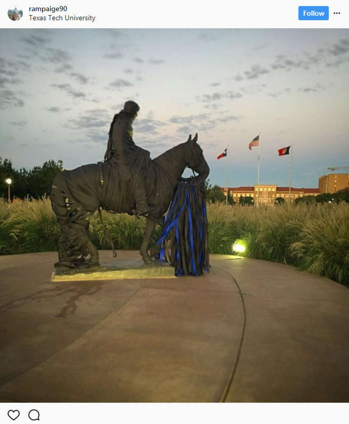 After Texas Tech shooting, students wrap campus statue in black and ...
