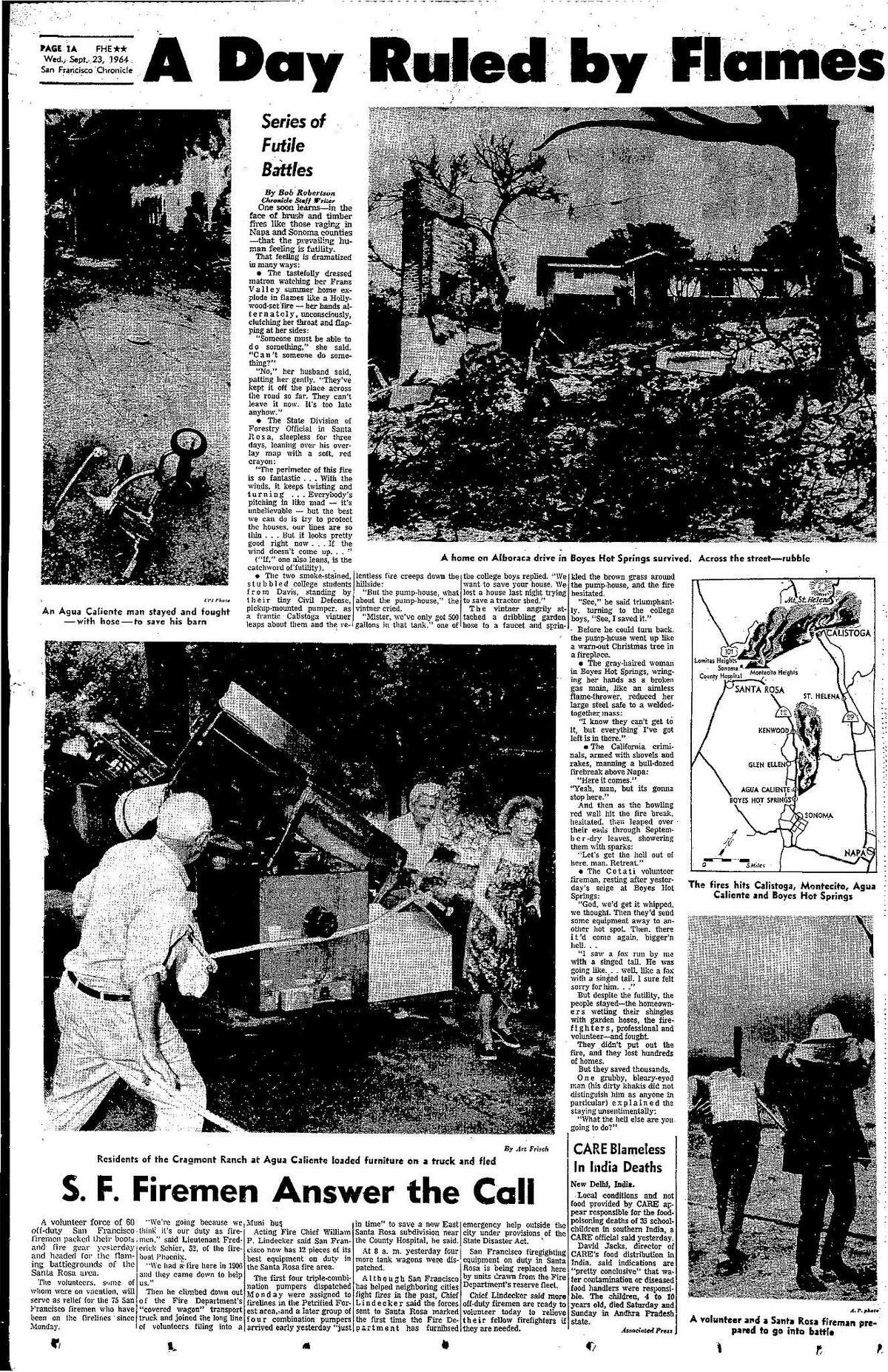 Wine Country fire of 1964: Eerie similarities to this week’s tragedy