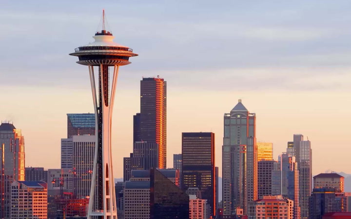 Skyscrapers and towers of Seattle's yesteryear