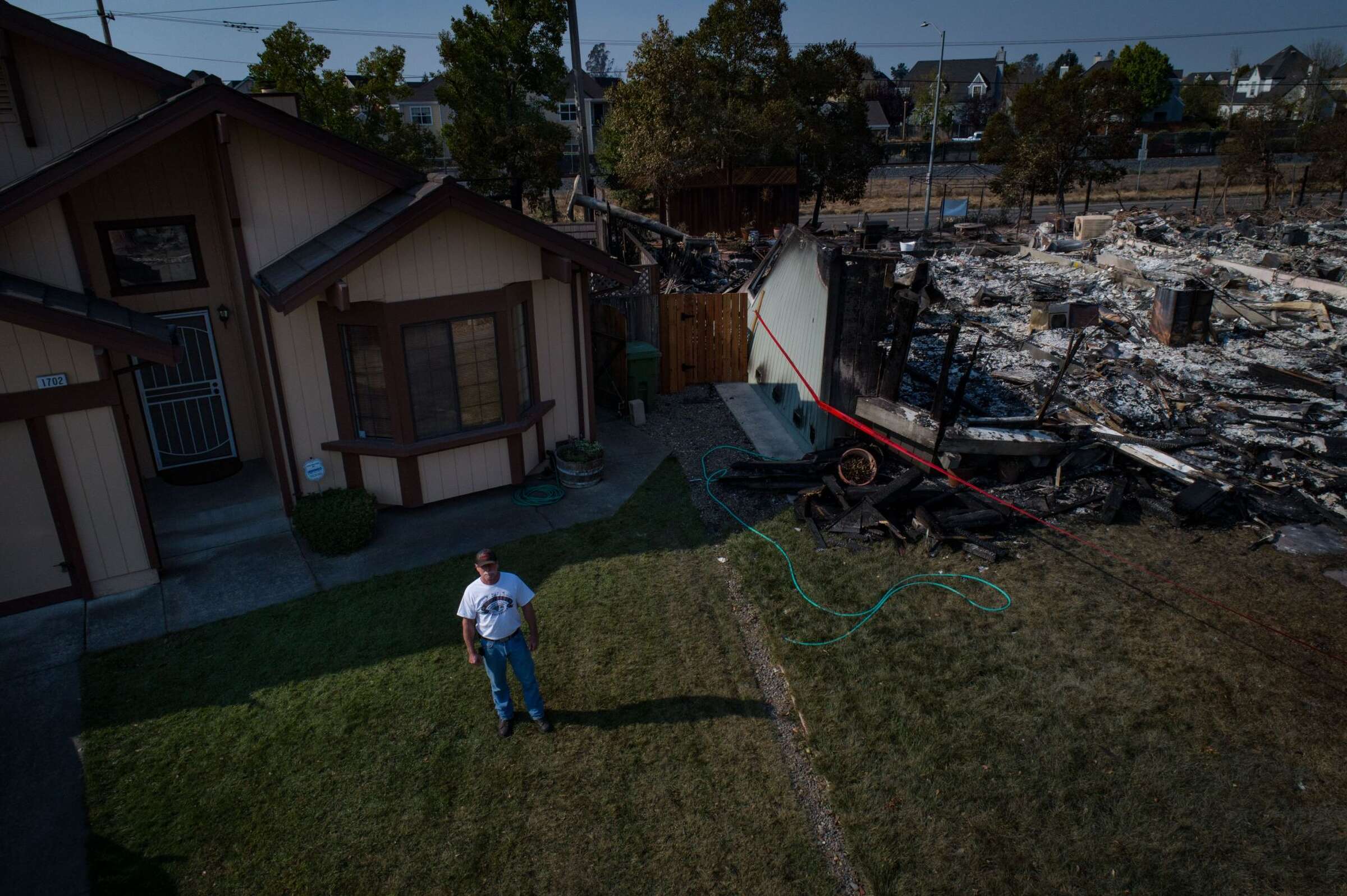 Incredible photos show how one man's house was saved in Tubbs Fire