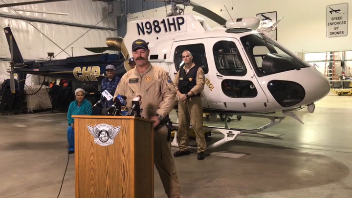 Family reunited with CHP flight crew after Atlas Fire rescue