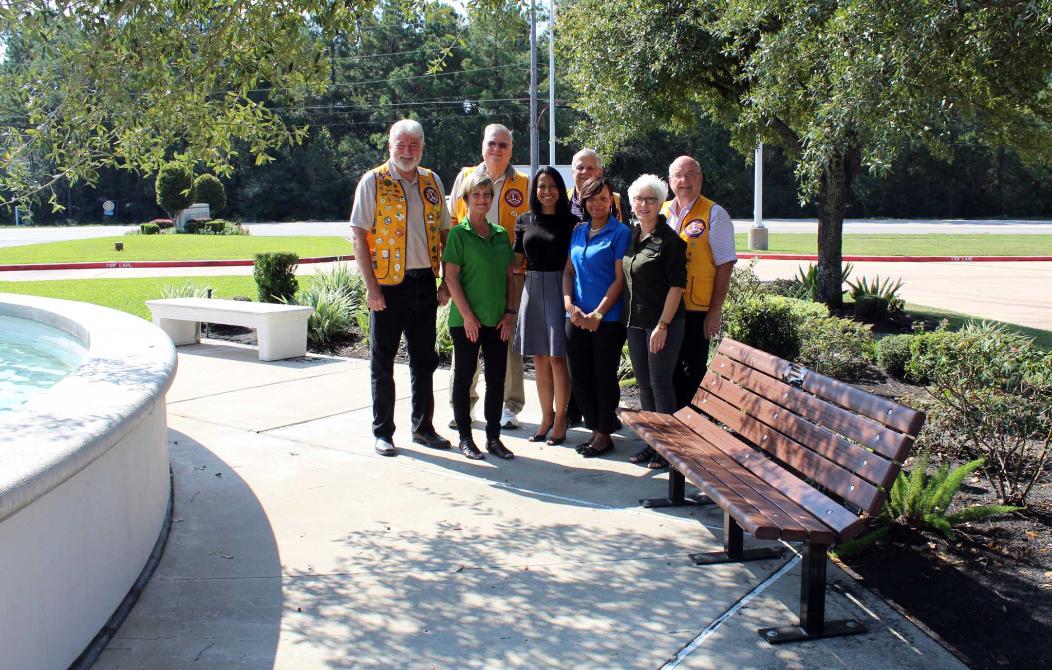Humble Civic Center's new bench honors Lions Club International centennial