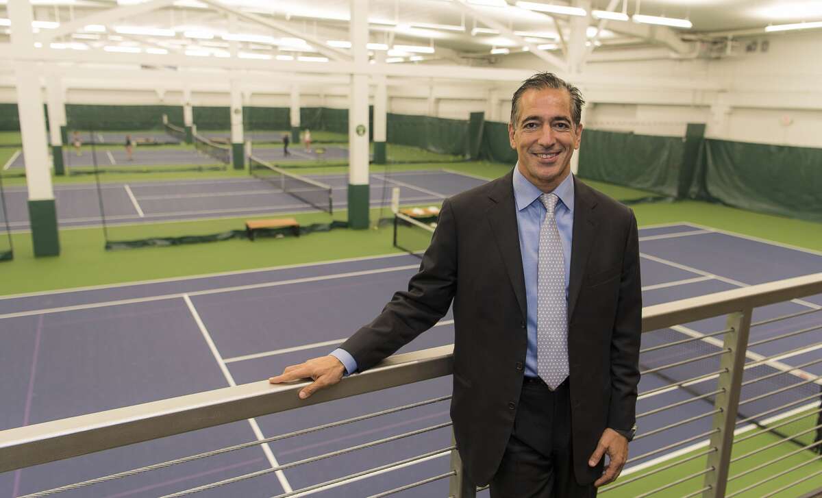Tennis great Agassi at Life Time Galleria opening