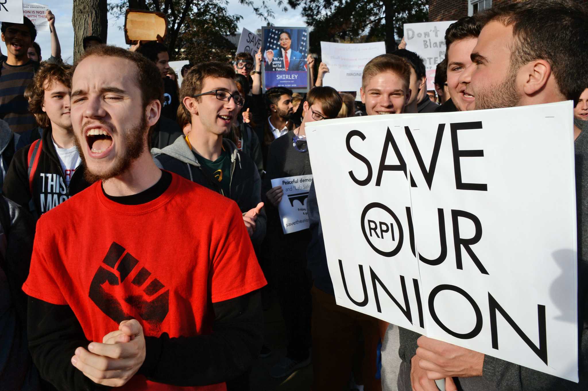 RPI students protest student union takeover move