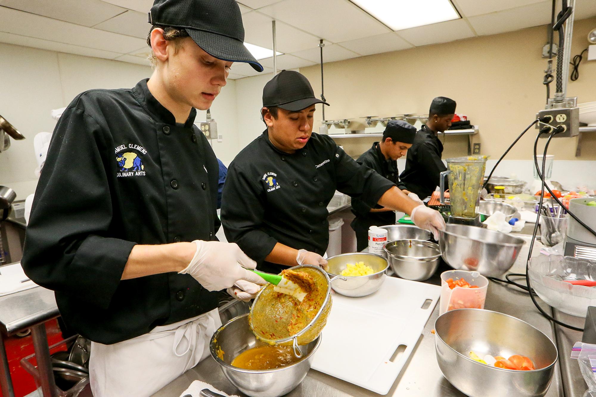 Student chefs create some heat