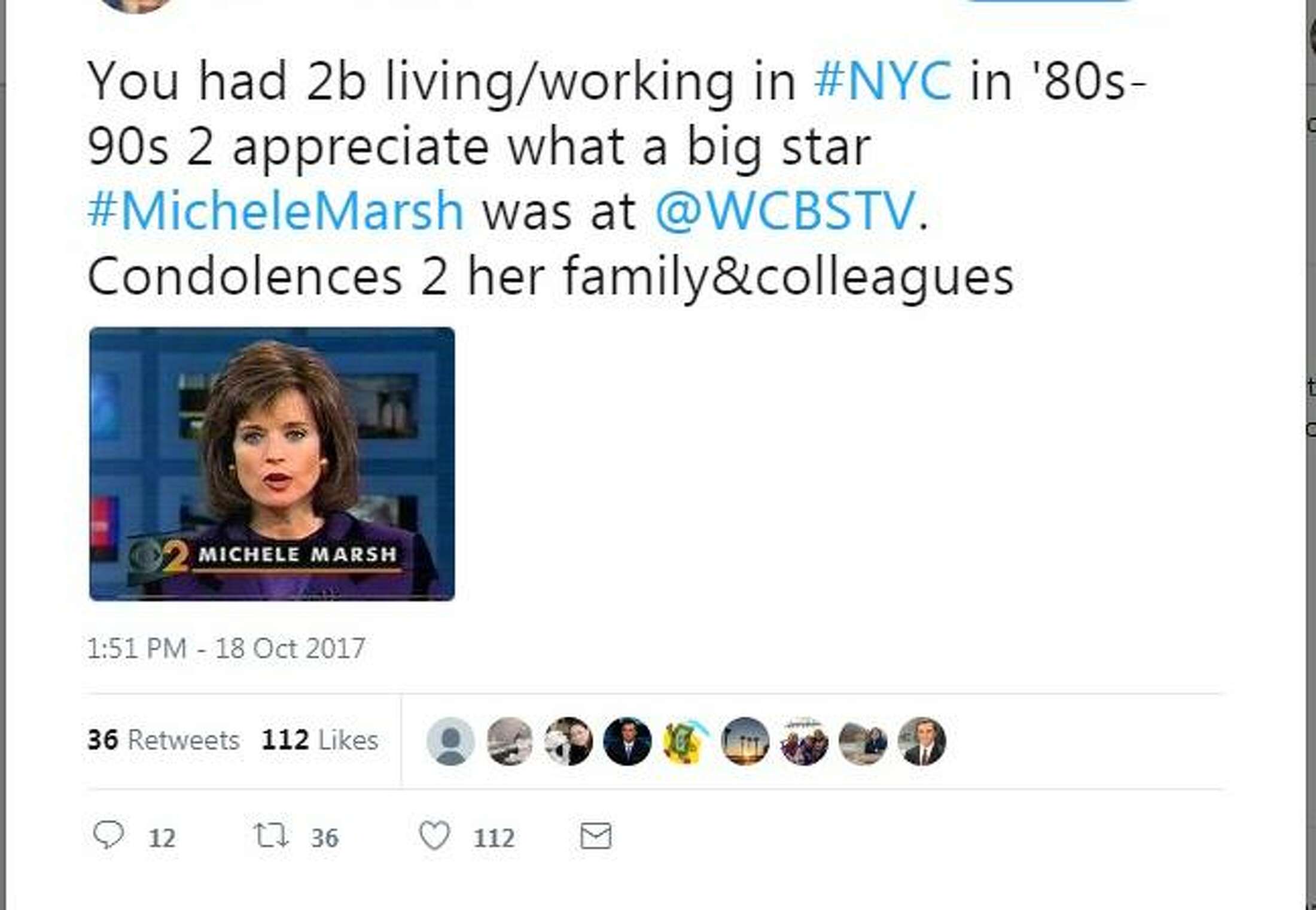 Longtime New York TV anchor Michele Marsh dies at 63