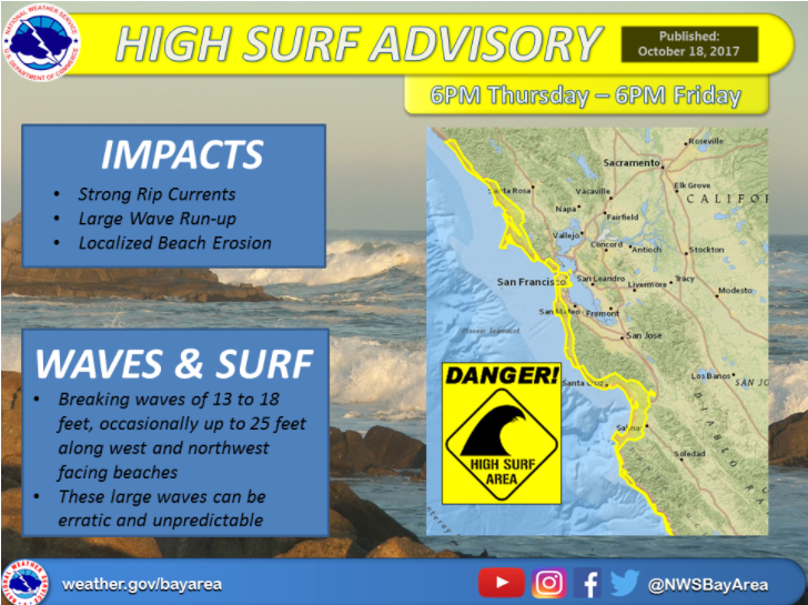 Waves up to 20 feet high to pound Northern California's coast
