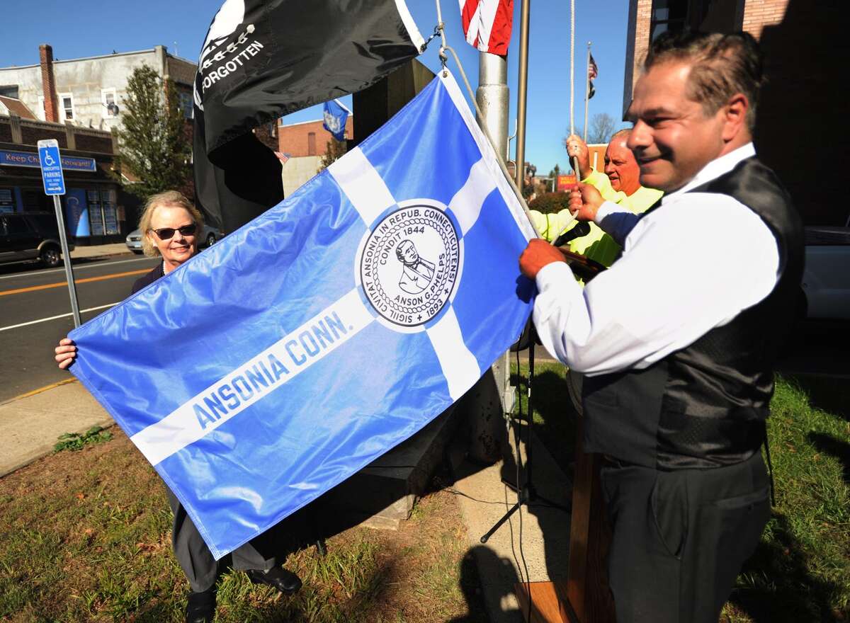 Ansonia city flag flies again
