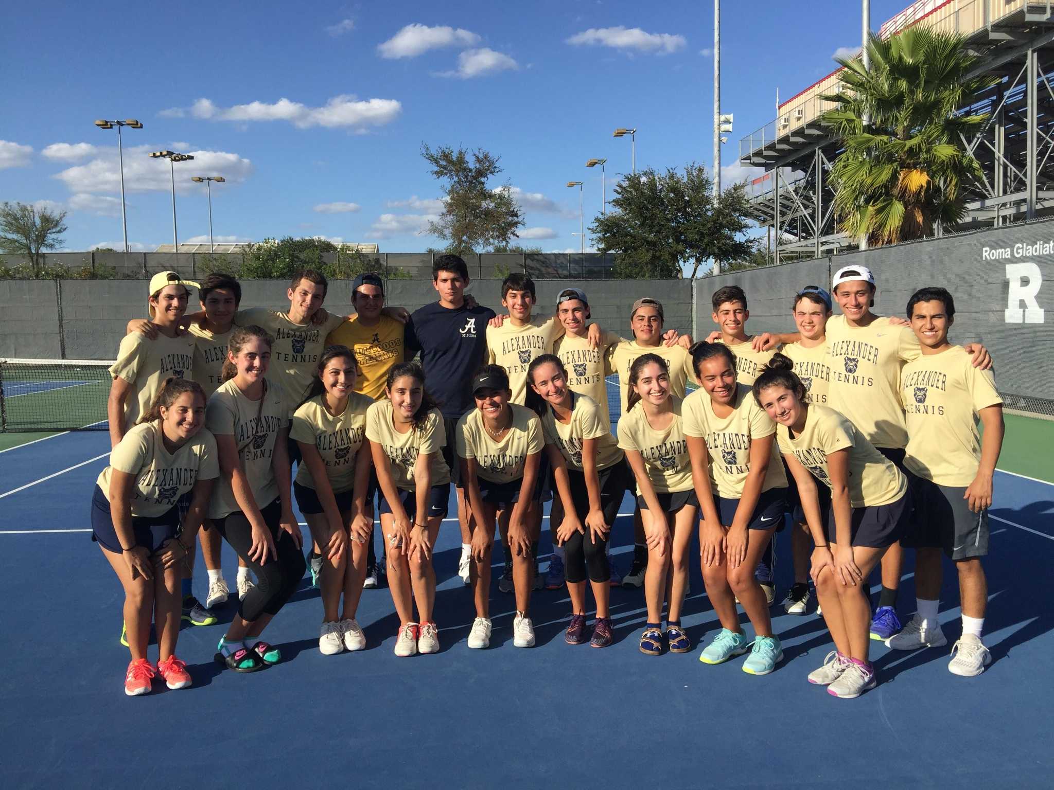 Alexander tennis wins area title