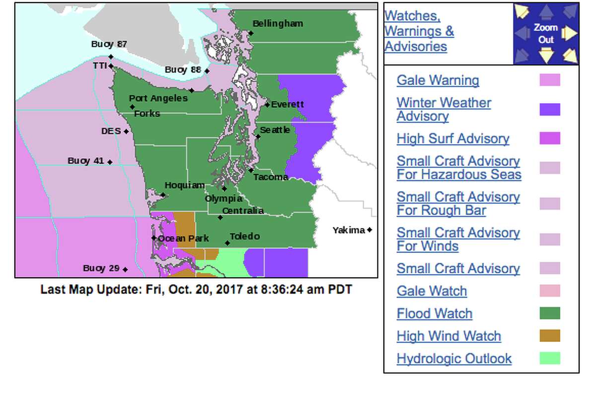 Heavy rains could trigger flooding this weekend in W. Wash.