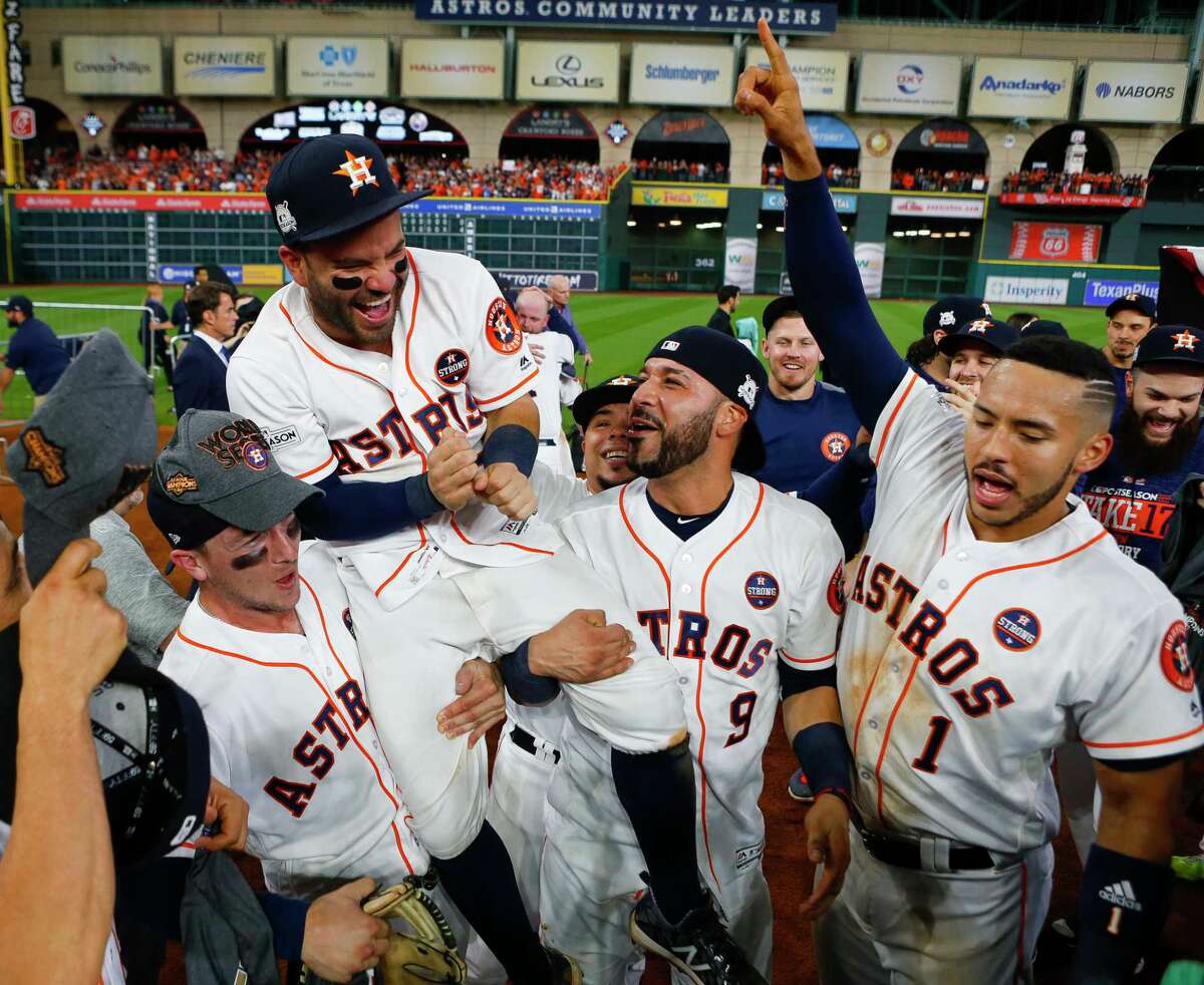 Another wild champagne celebration for World Series-bound Astros