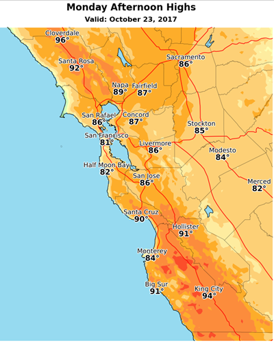 Heat wave: Bay Area temperatures to hover 15 degrees above average
