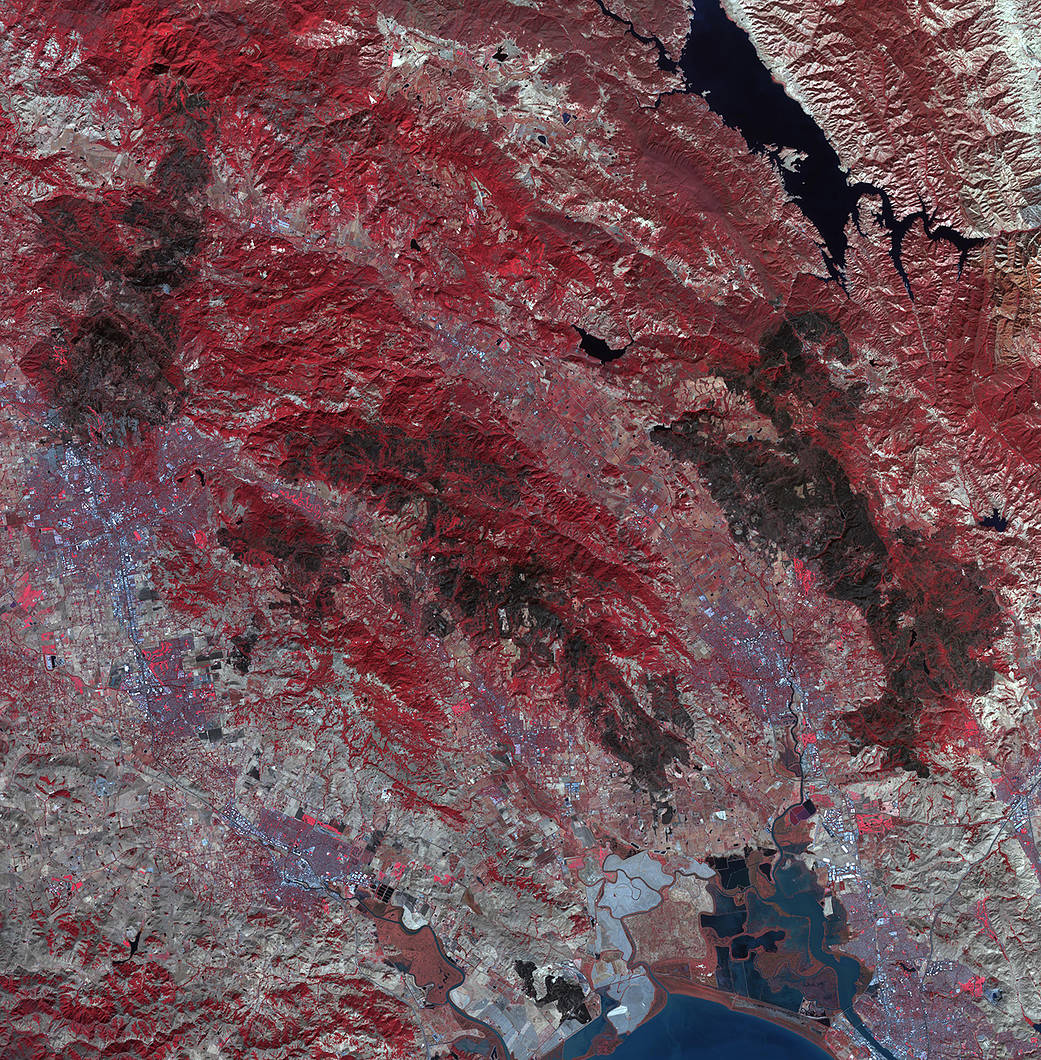 NASA releases image of 'fire scar' left on North Bay after wildfires