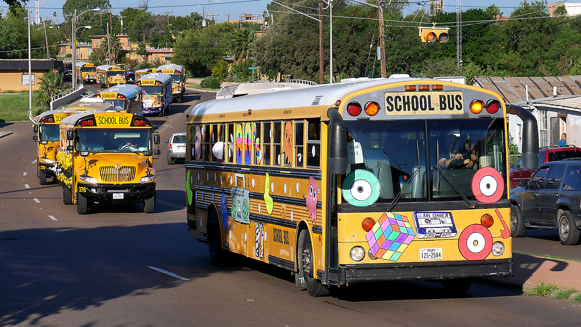 Laredo-area school districts hold annual bus parade across the city