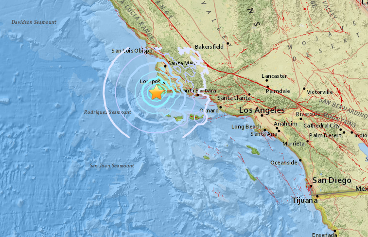 Magnitude 4.3 earthquake strikes near Lompoc, CA