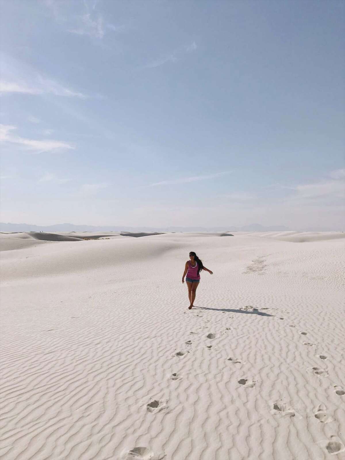 Texas State mass communication students enjoy sand dunes of New Mexico