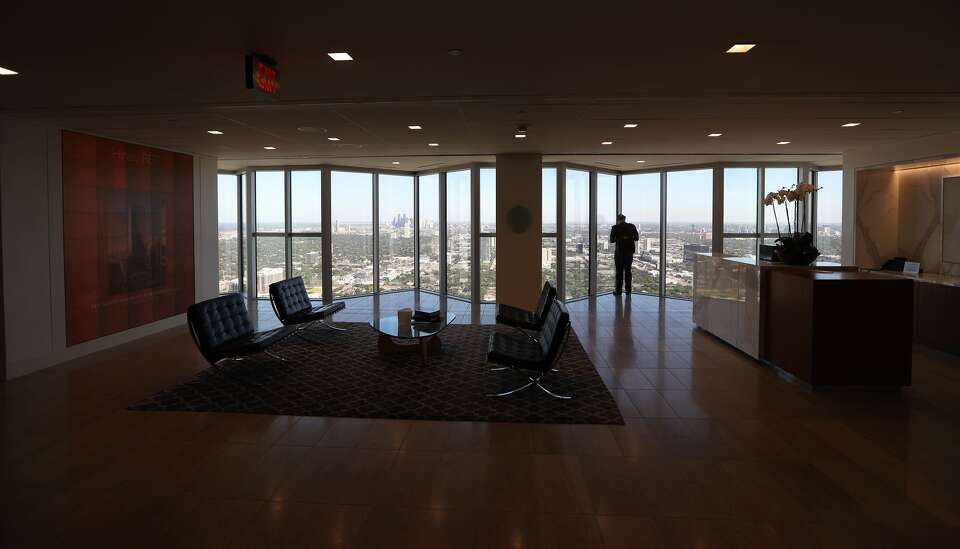 What is at the top of the imposing Williams Tower?