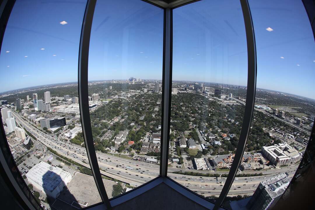 What is at the top of the imposing Williams Tower?