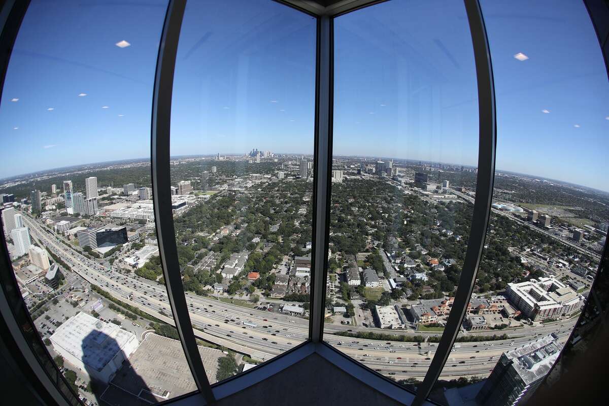 What is at the top of the imposing Williams Tower?
