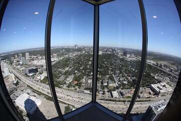 What is at the top of the imposing Williams Tower?