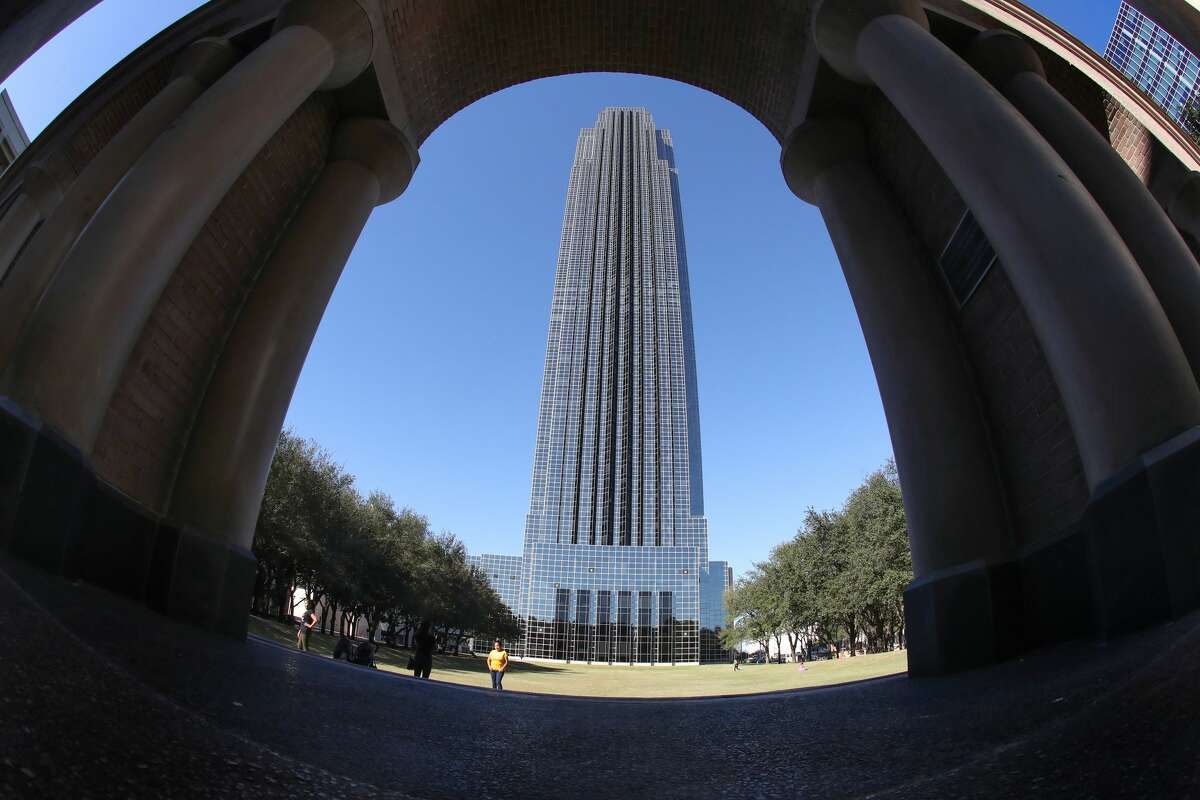 What is at the top of the imposing Williams Tower?