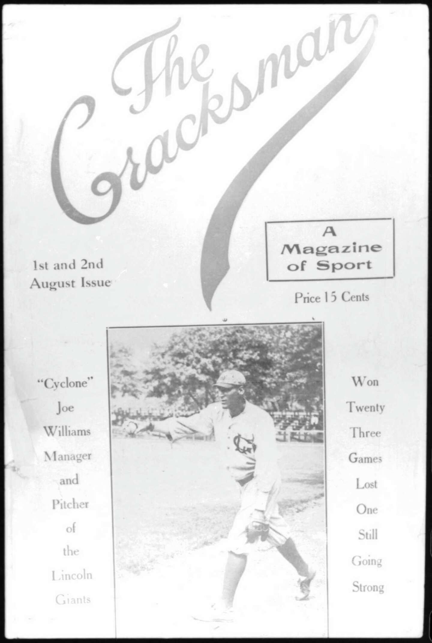 Smokey Joe Williams started career with San Antonio Black Broncos in 1905