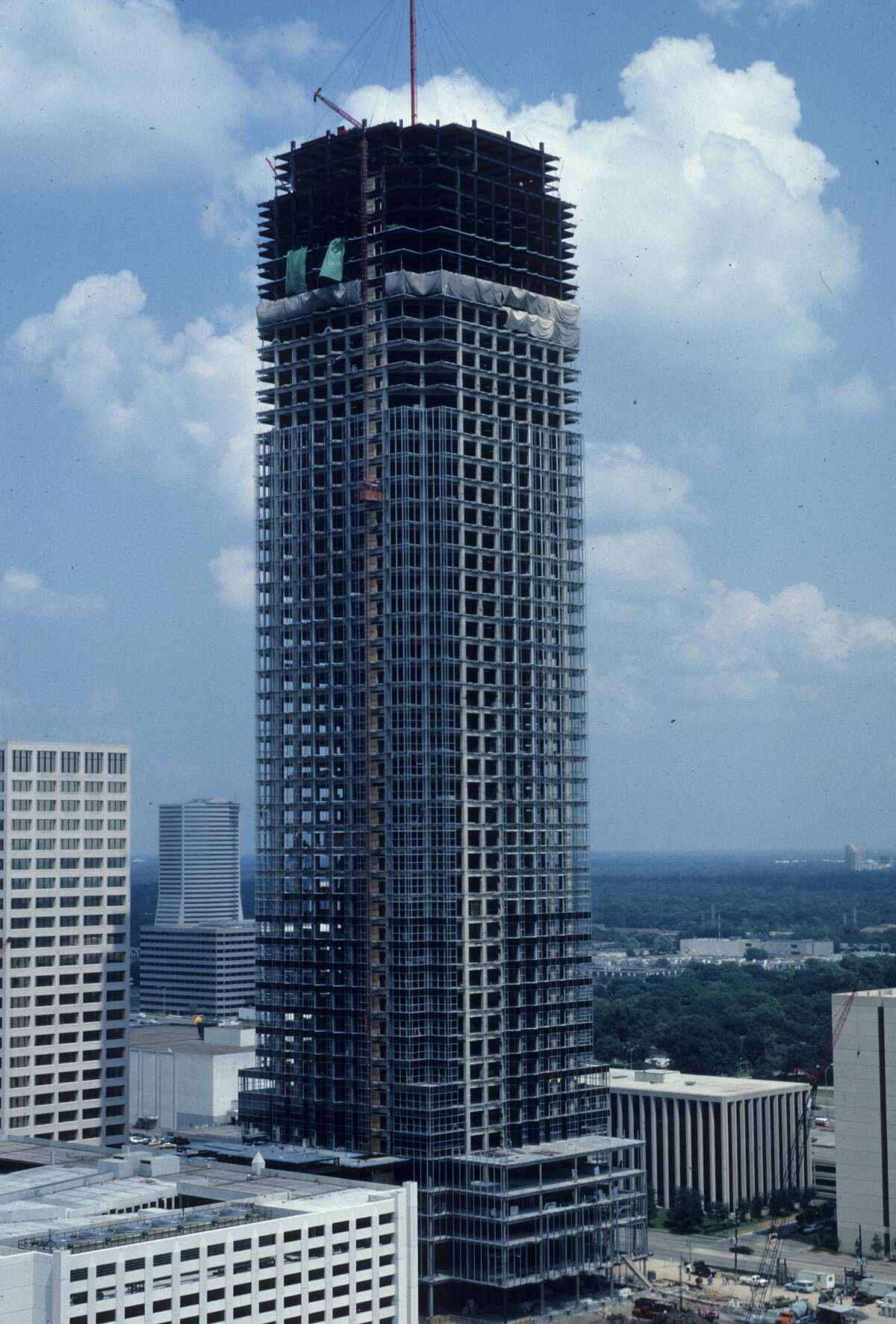 What is at the top of the imposing Williams Tower?