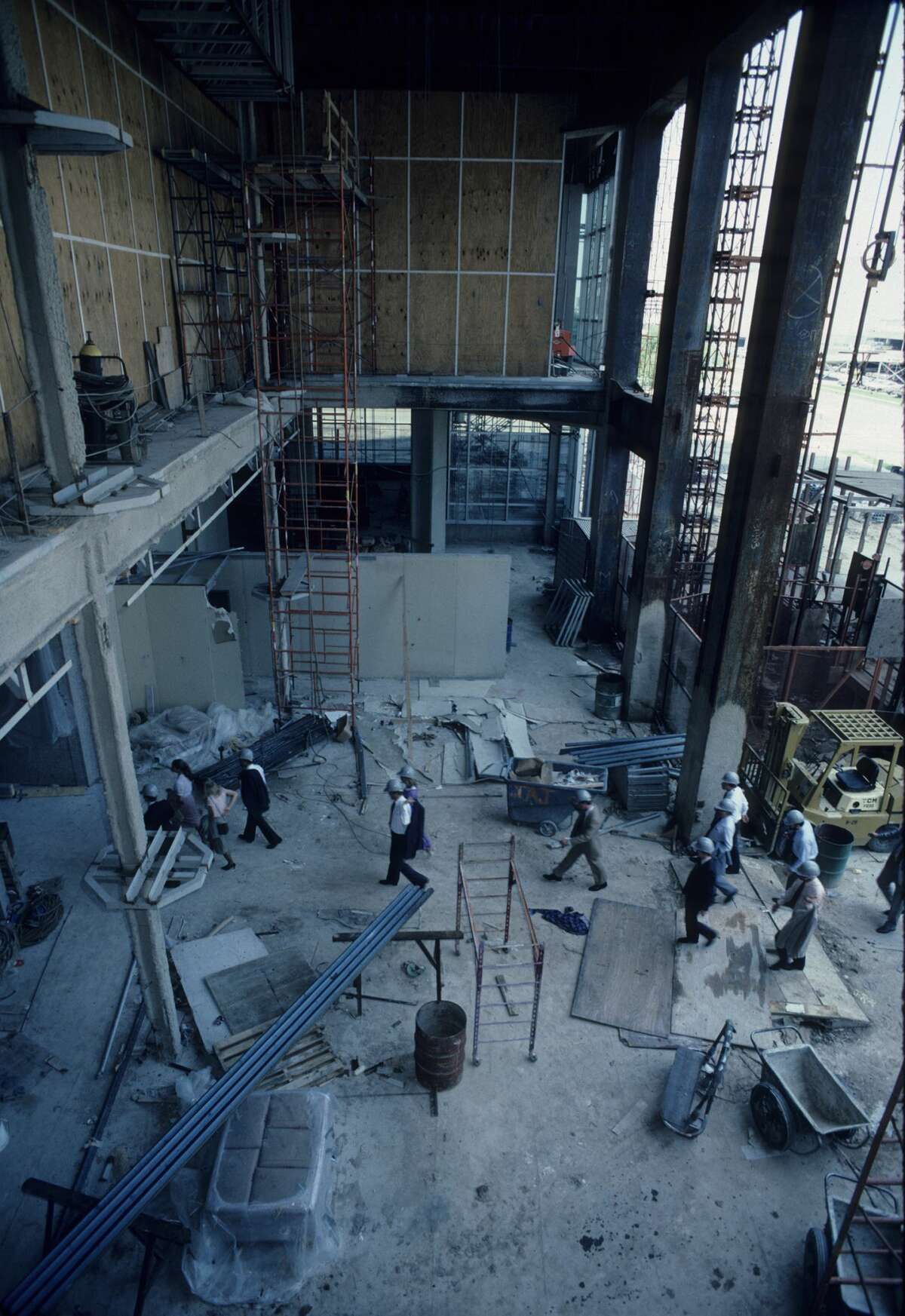 What is at the top of the imposing Williams Tower?