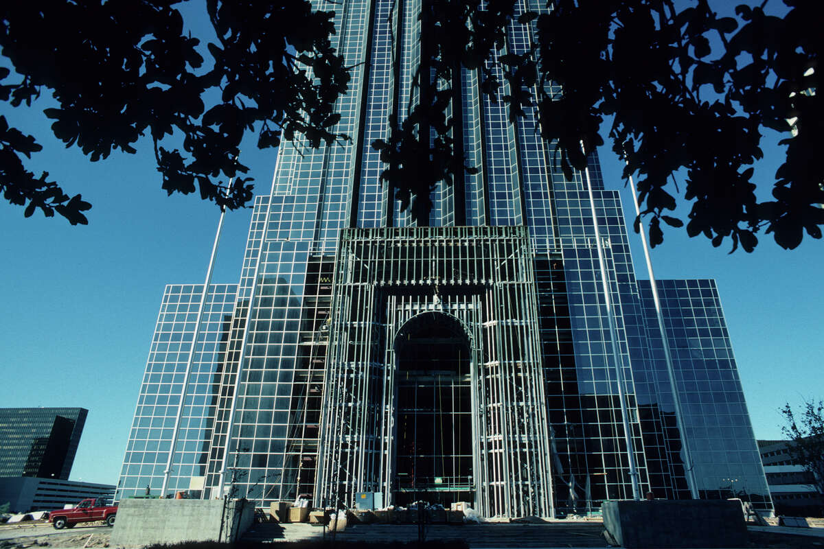 What is at the top of the imposing Williams Tower?