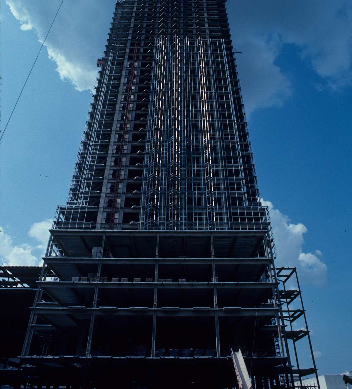 What is at the top of the imposing Williams Tower?