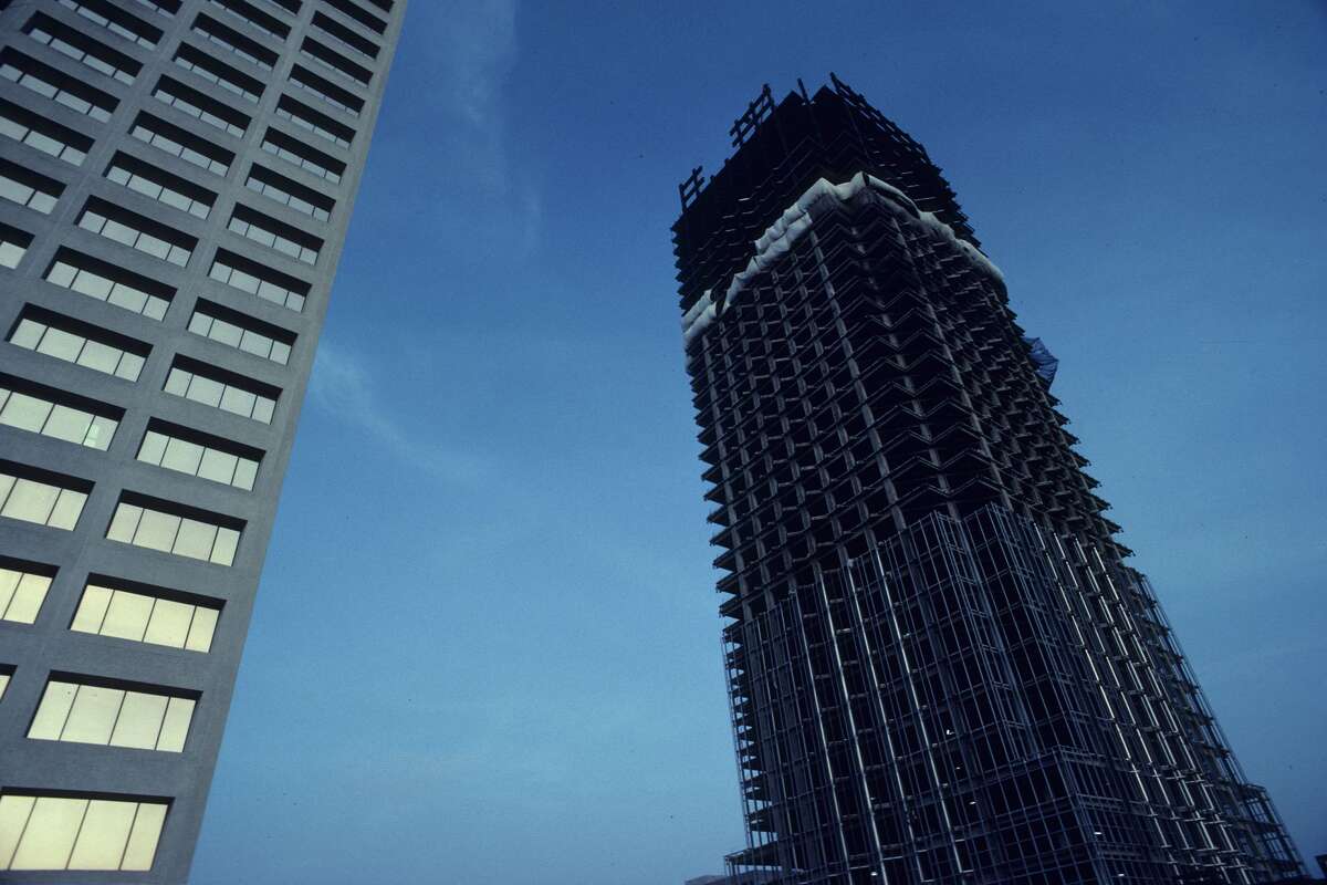 What is at the top of the imposing Williams Tower?