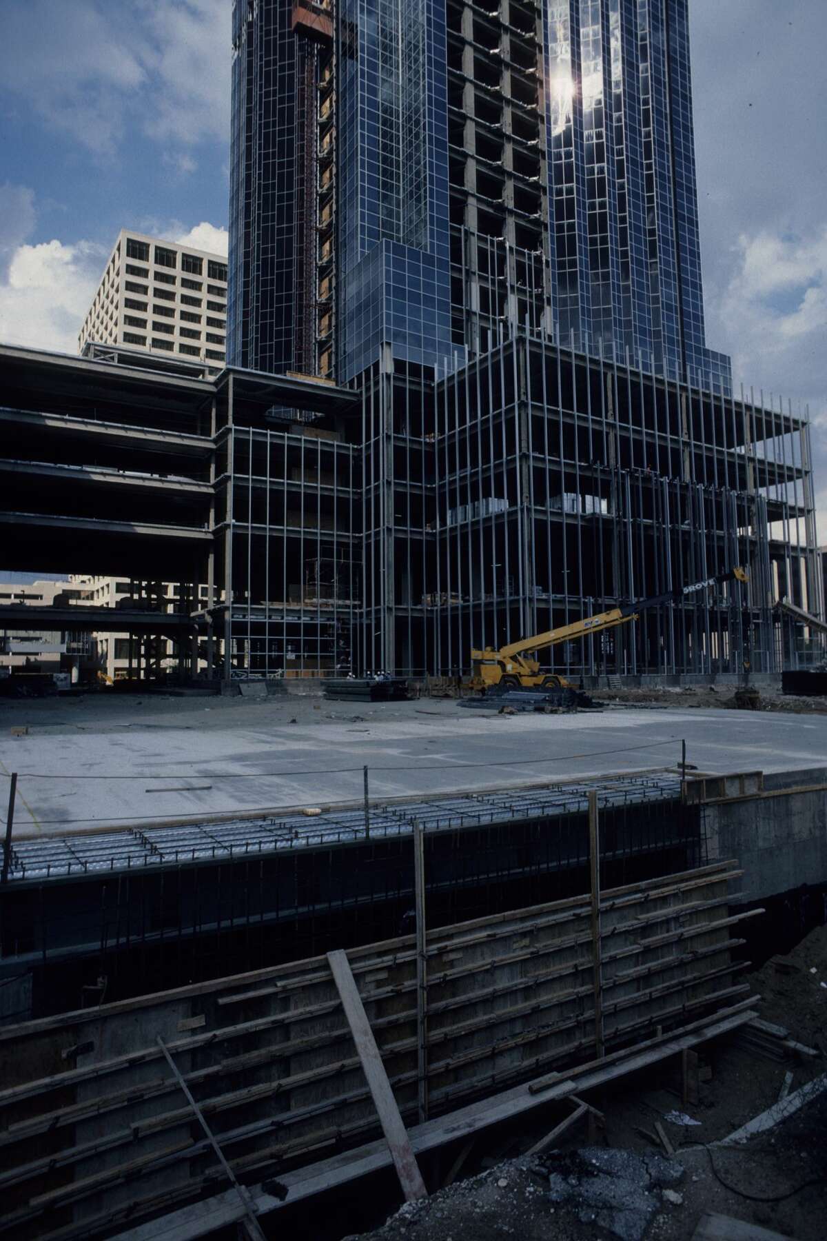 What is at the top of the imposing Williams Tower?