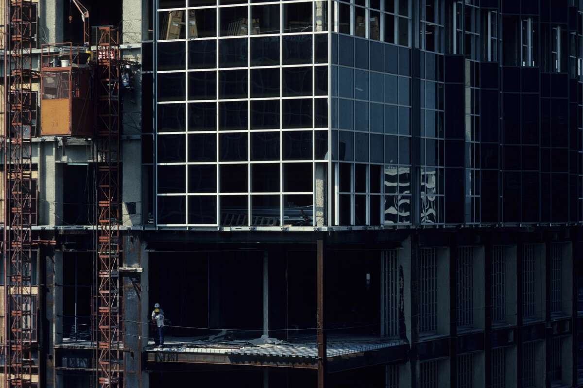 What is at the top of the imposing Williams Tower?