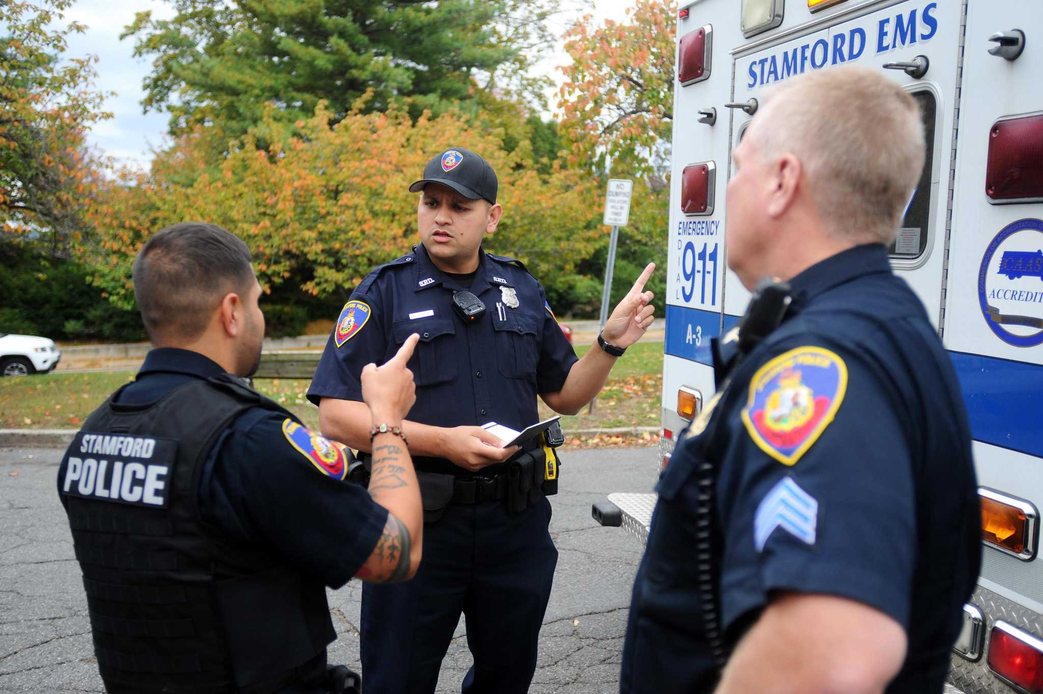 Police recruits take to streets for training in Stamford
