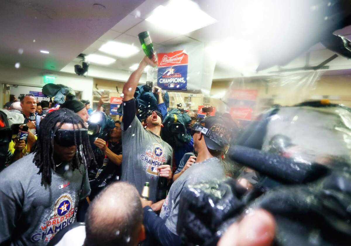 Inside look at Astros' first World Series champagne celebration