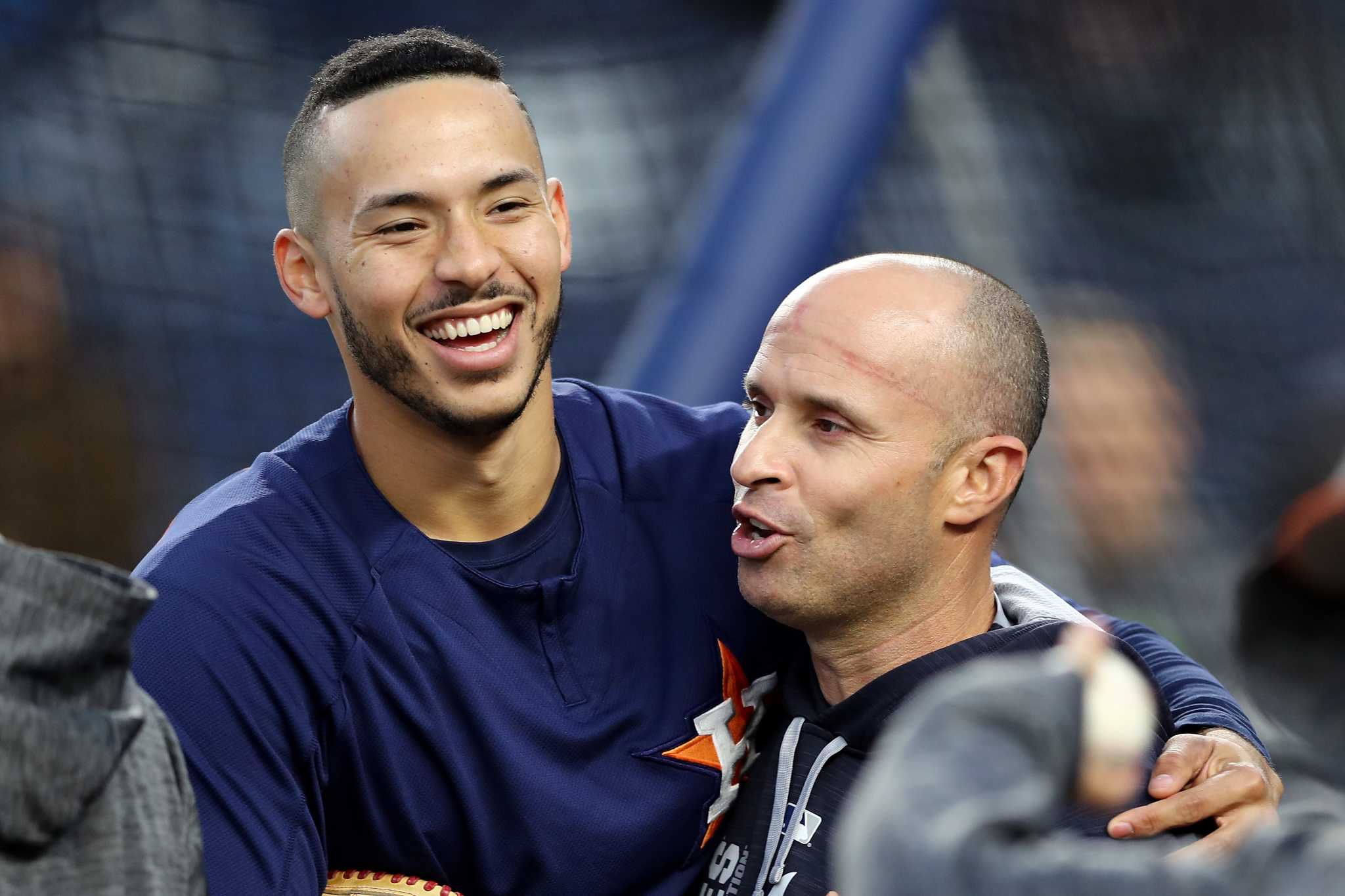 Astros manager A.J. Hinch discusses new bench coach Joe Espada