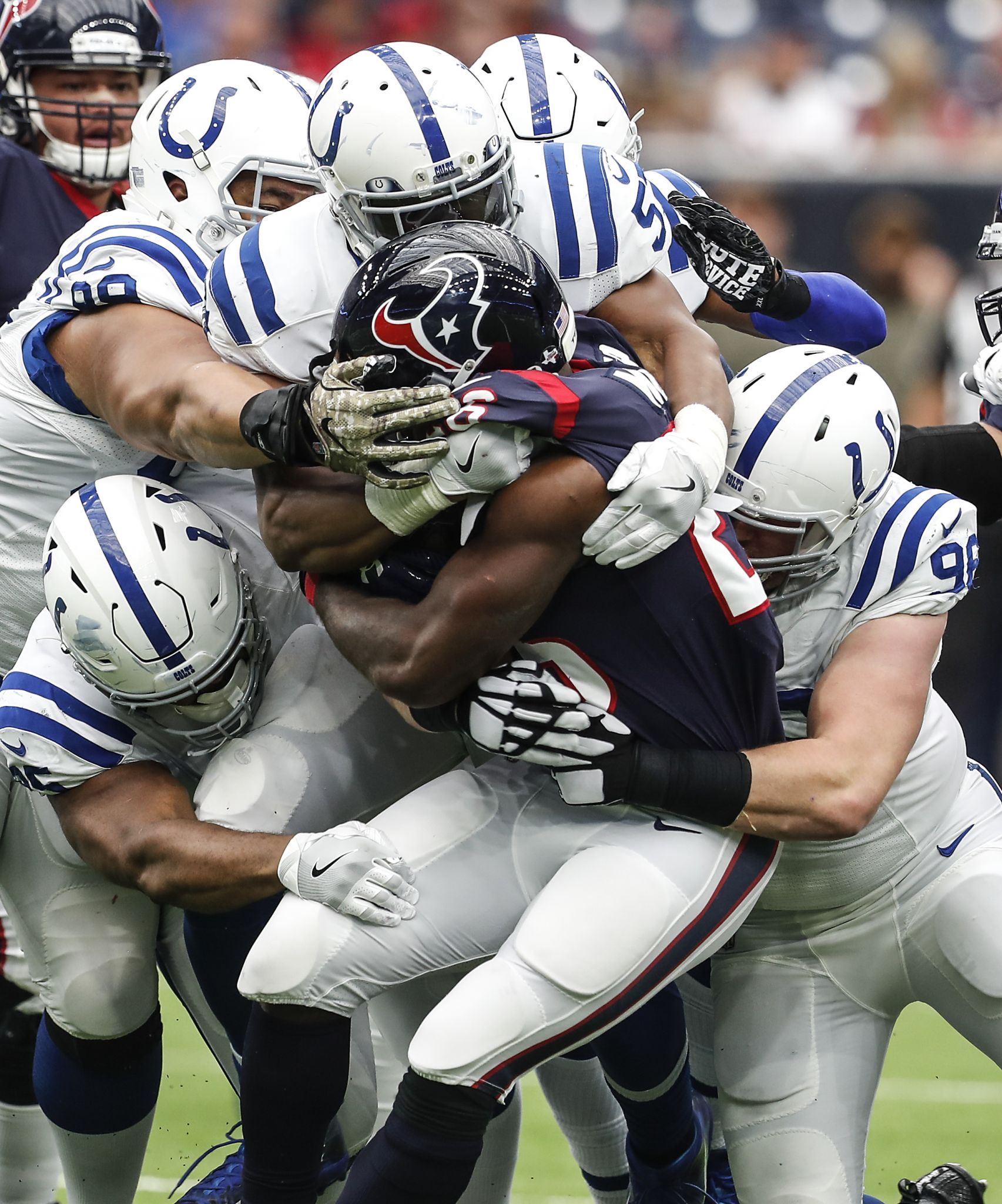 Colts' Jeremiah George fined for horse-collar tackle versus Texans