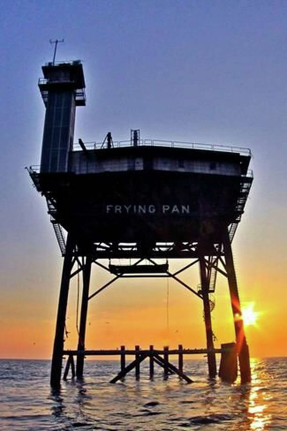Man converts offshore Coast Guard station into the Frying Pan Tower, a ...