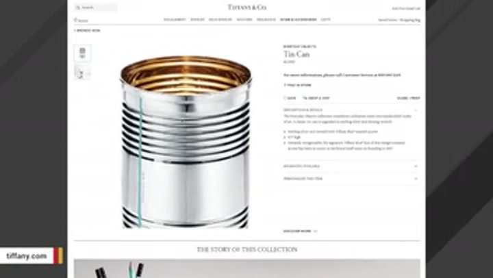 Tiffany's Foray Into ‘Everyday Objects’ Includes $1,000 Tin Can