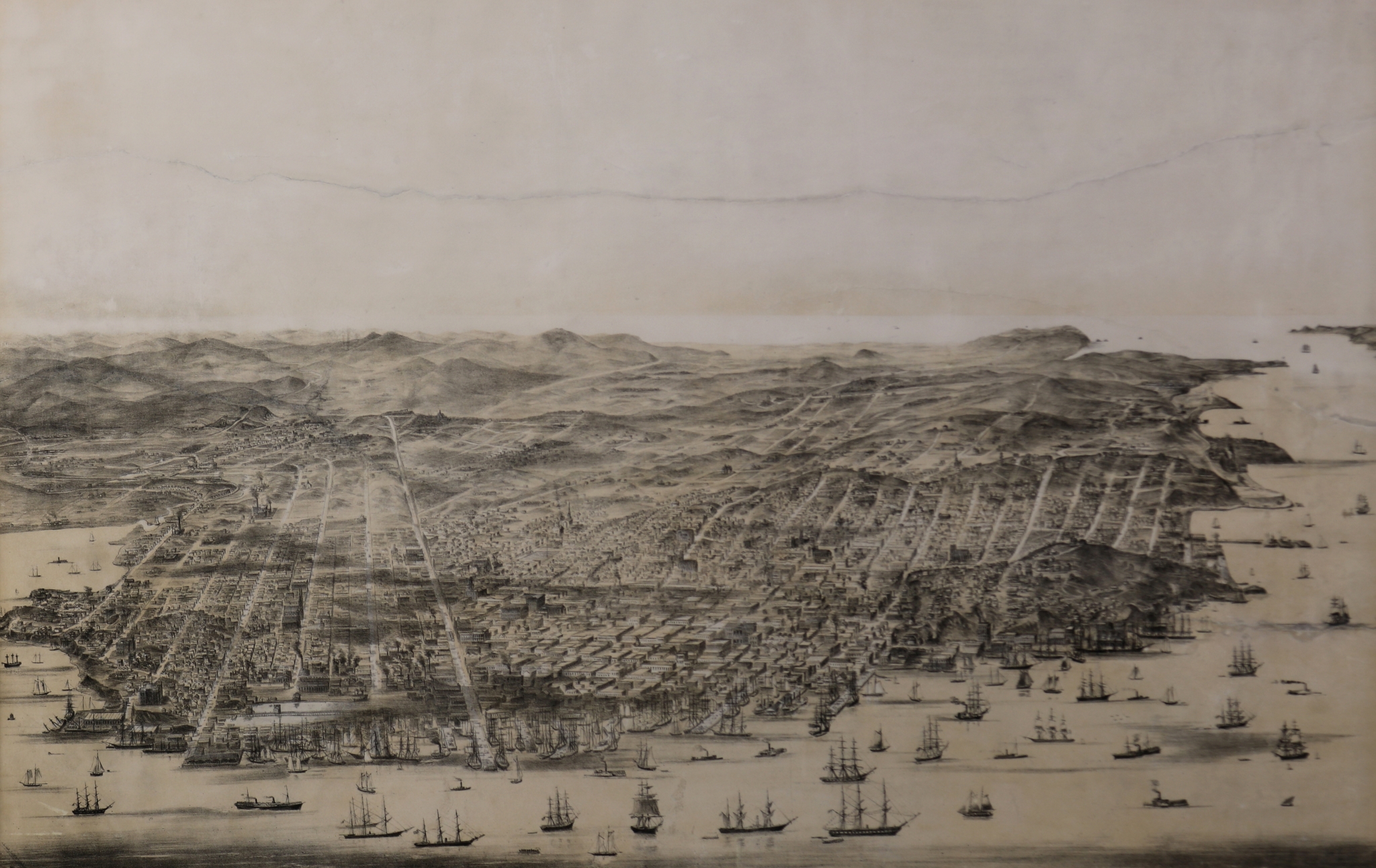1860s lithograph print of San Francisco offers 'amazing' overhead ...