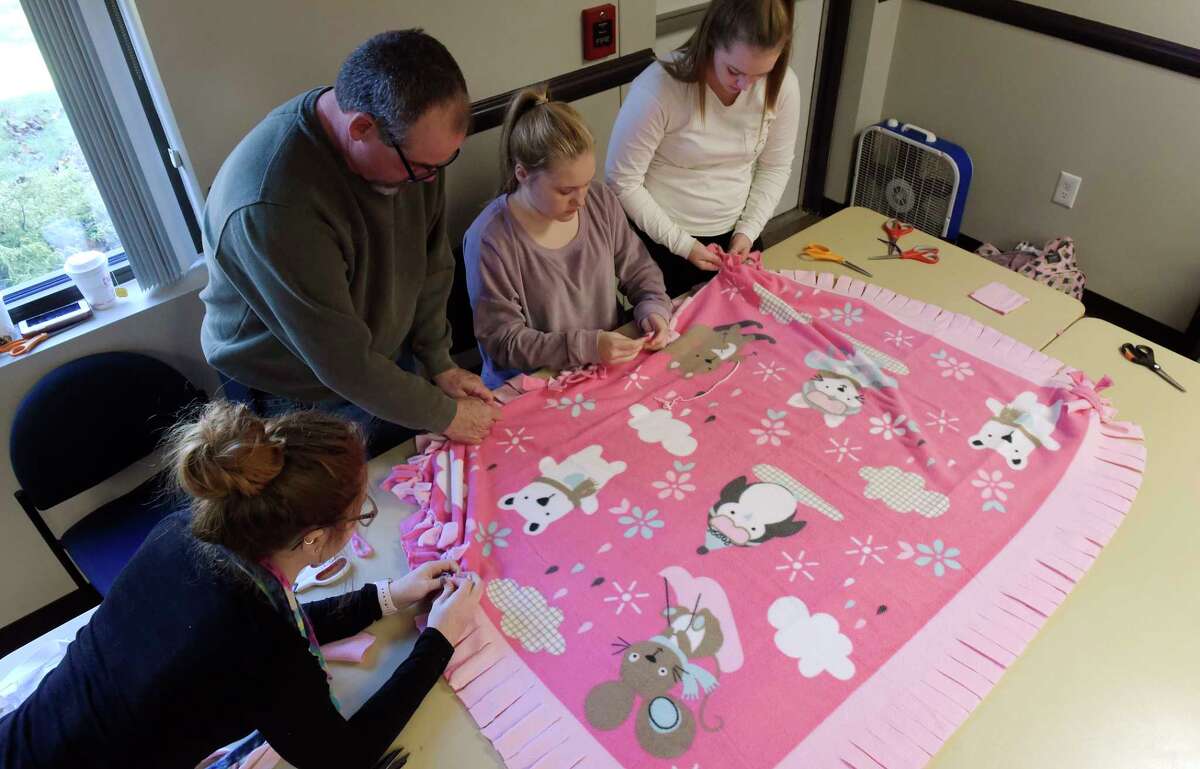 Photos: Blanket making party