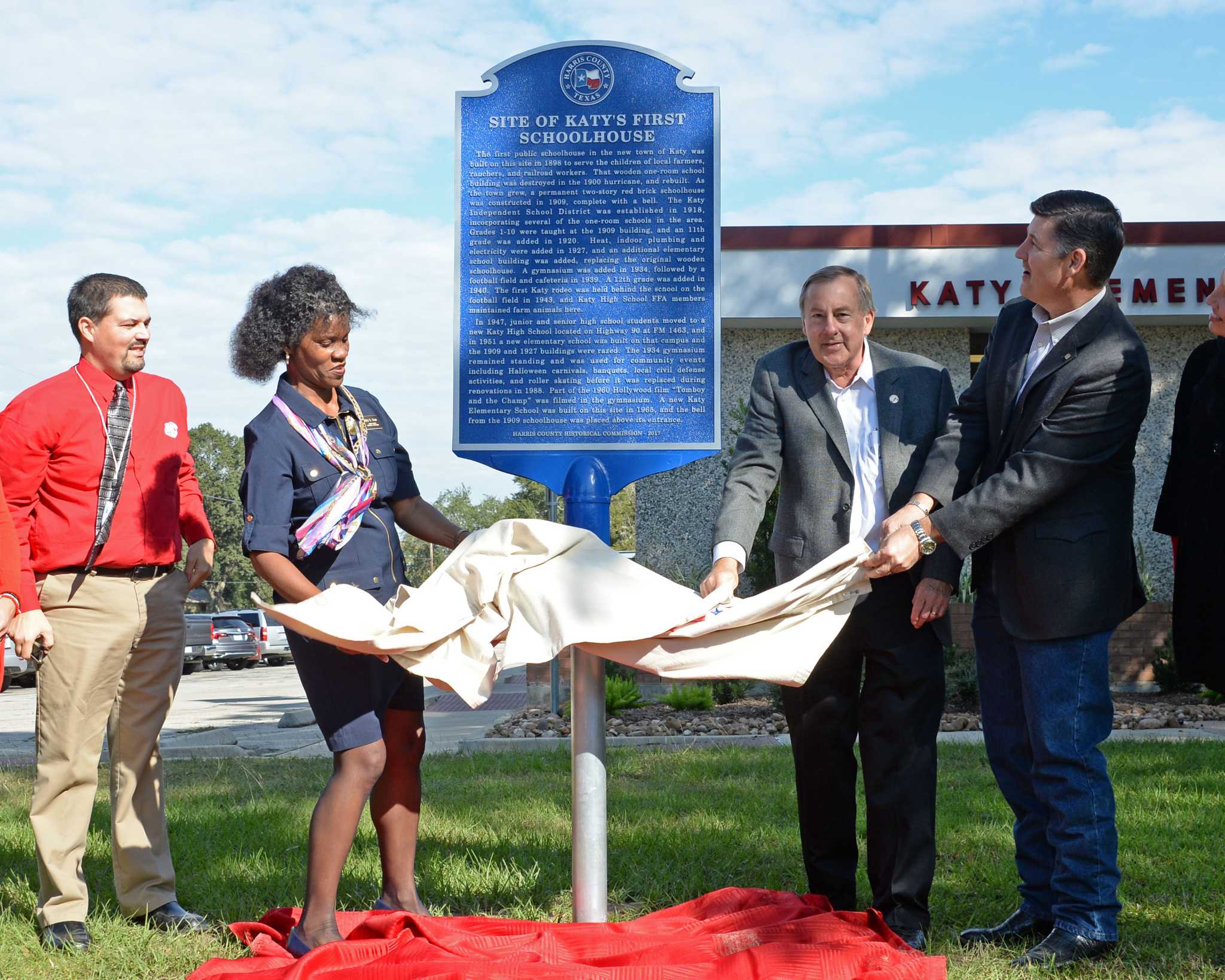 Katy Elementary marked as site of first school in the city by county