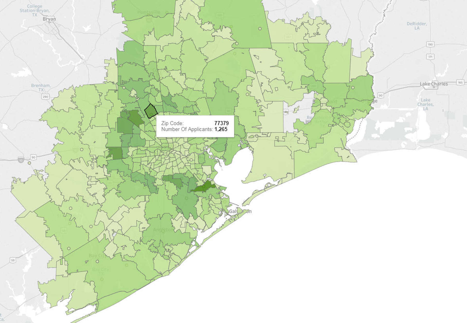Houston ZIP codes with the most handgun licenses to carry over the last ...