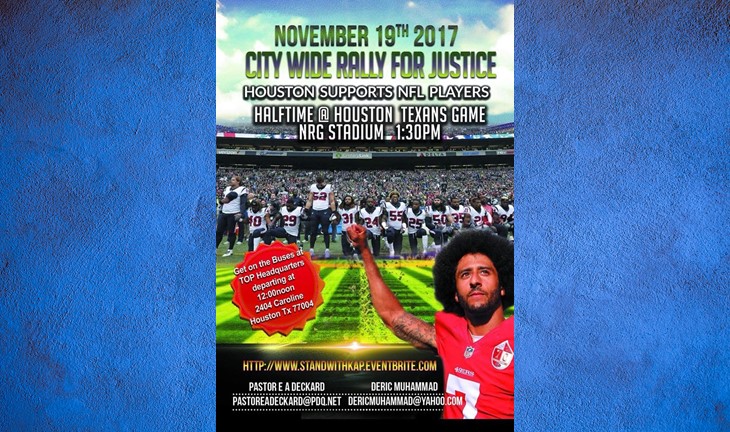Rally planned Sunday at NRG Stadium to support NFL players' protests