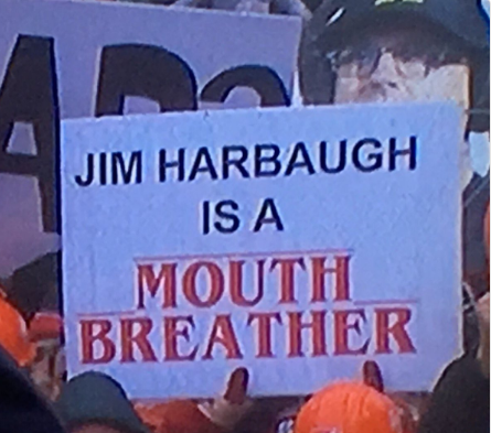 GameDay signs make fun of Jim Harbaugh