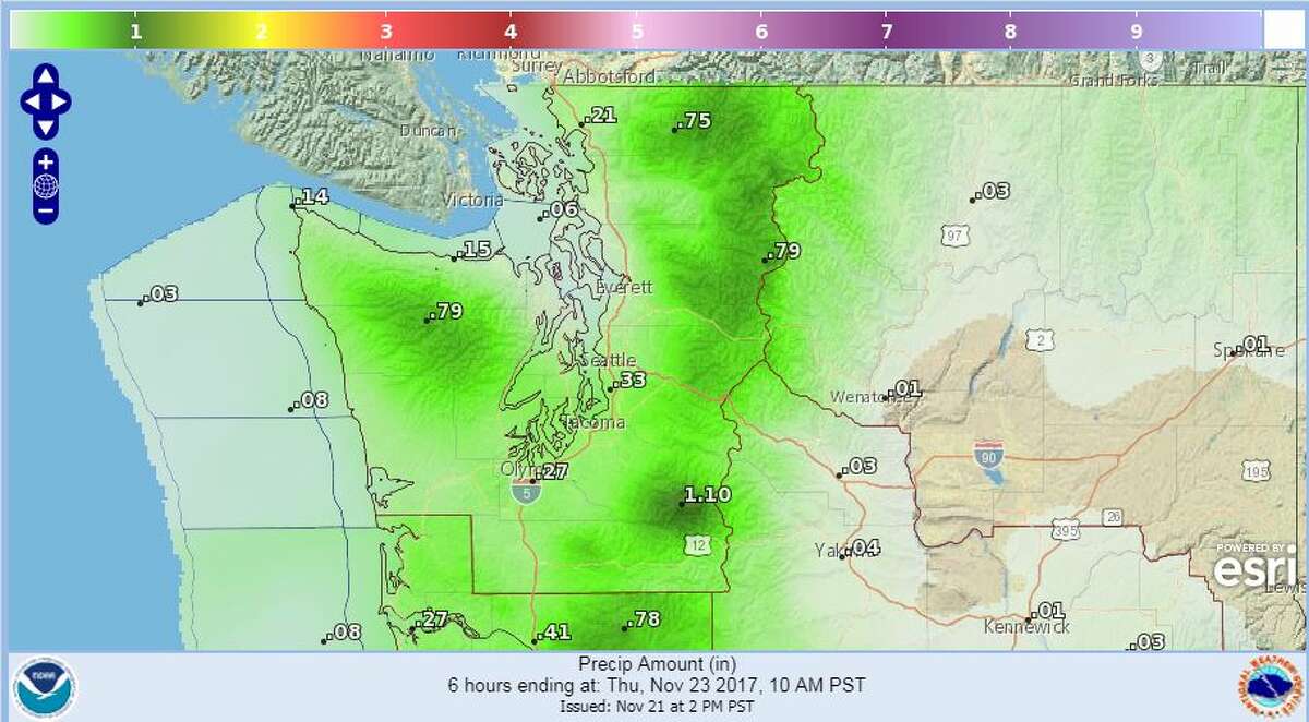 Flooding still expected as warm rains douse Seattle area